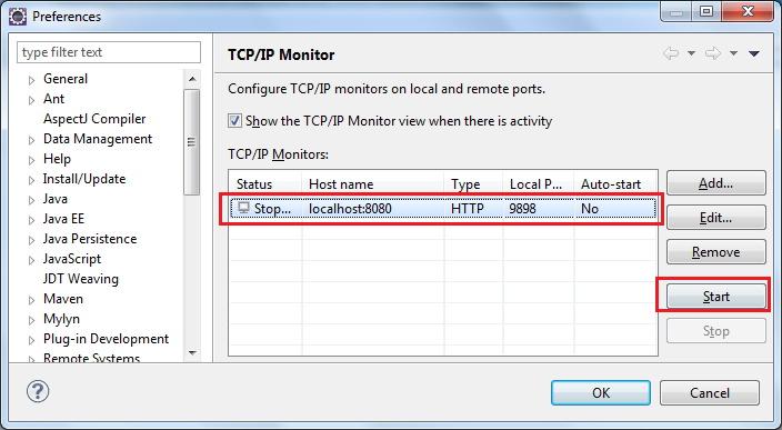 How To Monitor Requests And Responses Using Tcpip Monitor In Eclipse